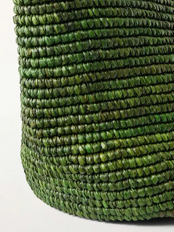 SENSI STUDIO Large Straw Tote - Green