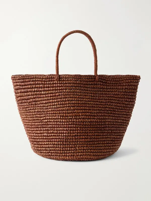 SENSI STUDIO Large Straw Tote - Brown