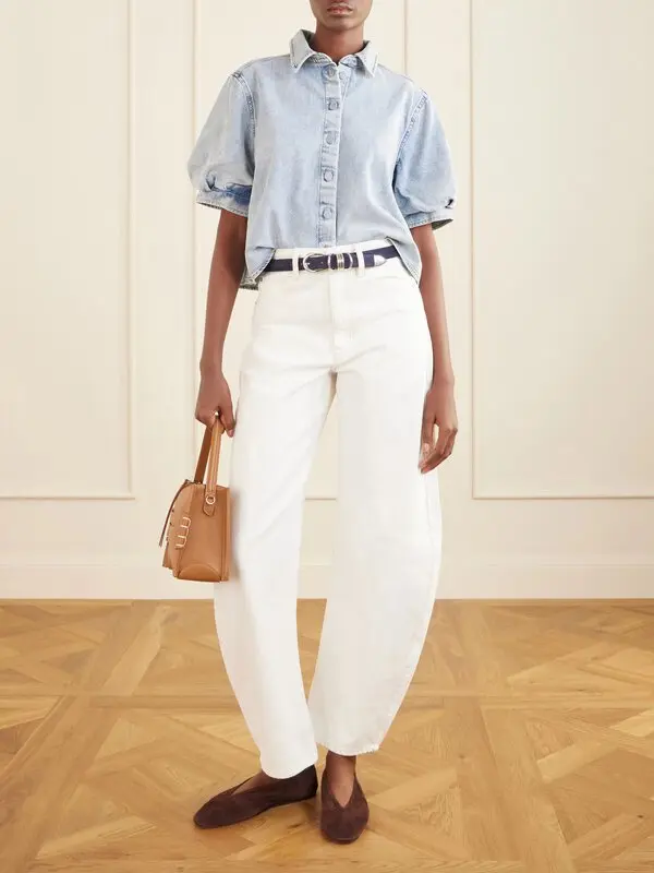 FRAME Recycled Denim Billow Sleeve Shirt