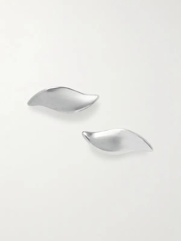 Khaite Leaf Clip-on Earrings - Silver