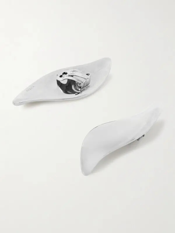 Khaite Leaf Clip-on Earrings - Silver