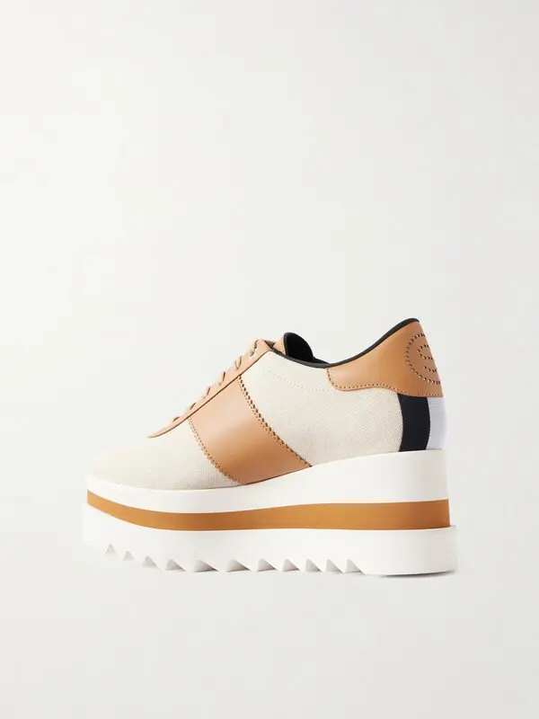 Stella McCartney Sneak-elyse Exaggerated Sole Canvas Sneakers