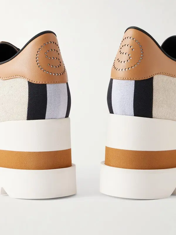 Stella McCartney Sneak-elyse Exaggerated Sole Canvas Sneakers
