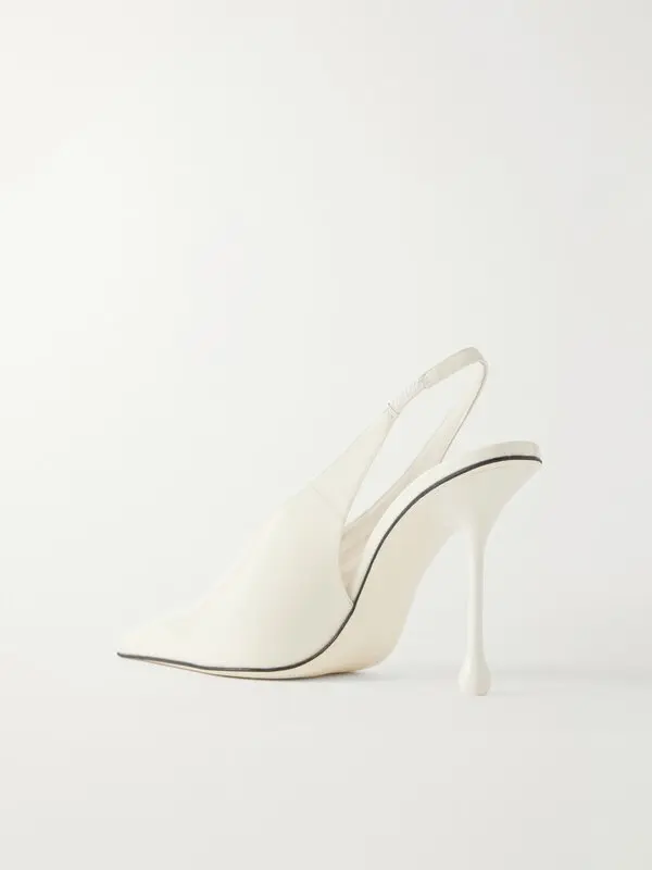 JIMMY CHOO Isa 95 Patent-leather Pumps - Neutrals