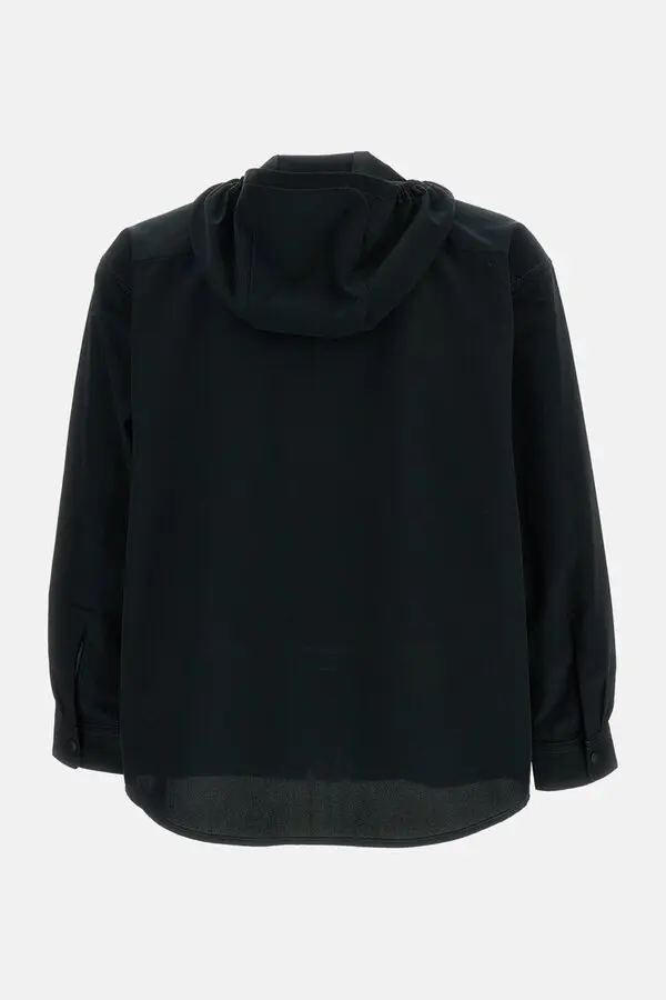 AND WANDER Water-repellent Hooded Jacket - Nero