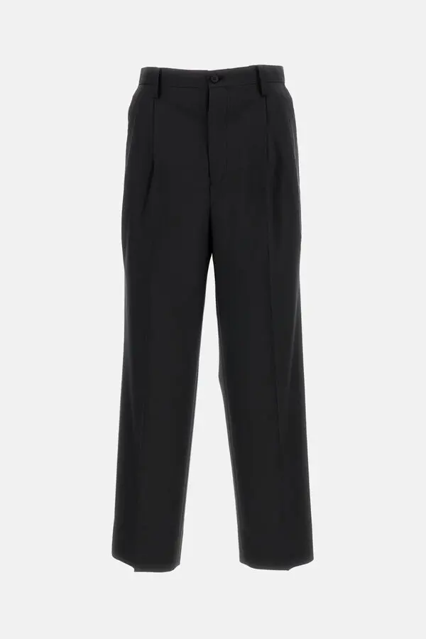KAPTAIN SUNSHINE Wool Poplin Trousers - Black
