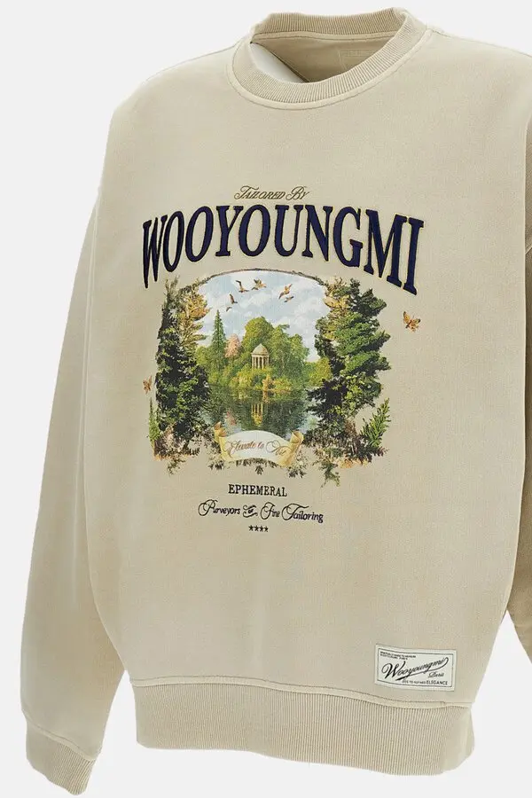 WOOYOUNGMI Crewneck Sweatshirt With Print And Embroidery