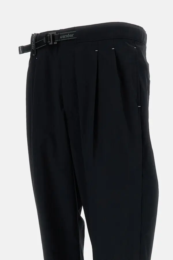 AND WANDER Uv Cut Stretch Trousers - Black