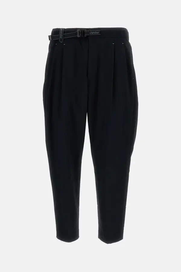 AND WANDER Uv Cut Stretch Trousers - Black