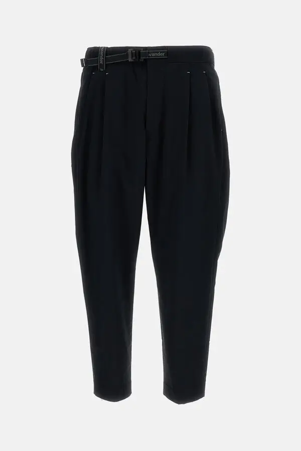 AND WANDER Uv Cut Stretch Trousers - Black
