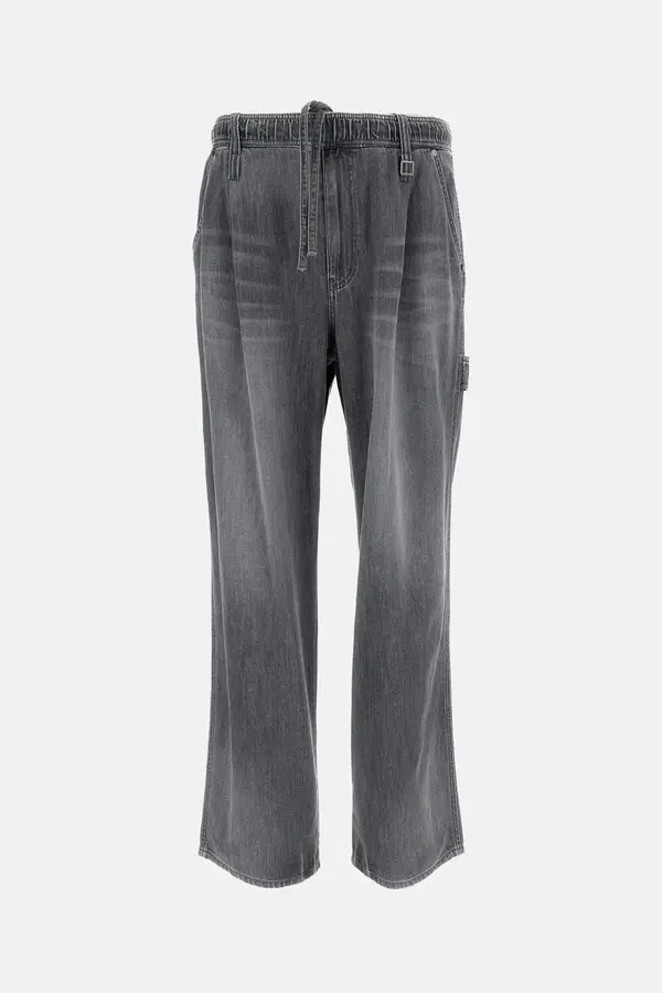WOOYOUNGMI Denim Trousers With Drawstring - Grey