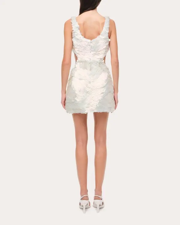 Simkhai Emilie Sequin Cutout Mini Dress - White