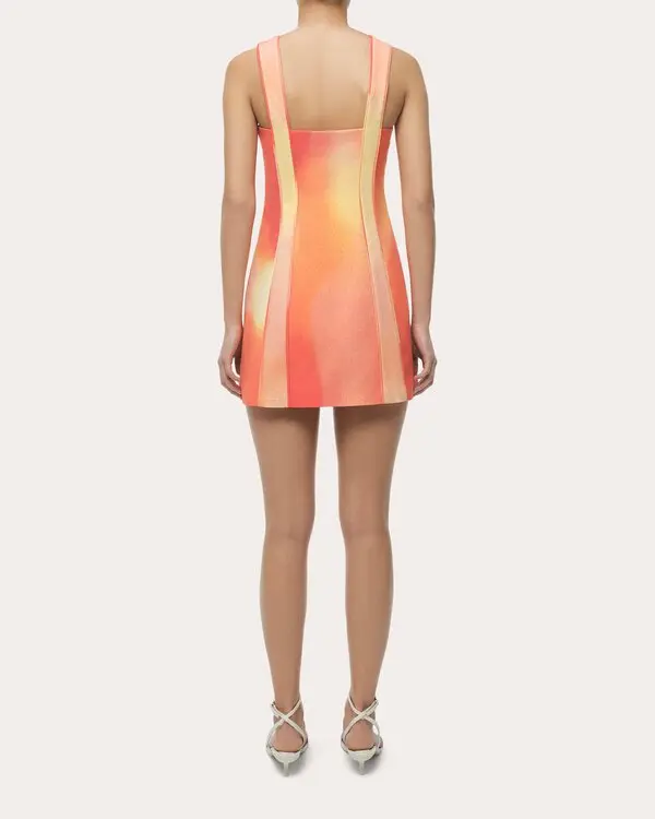 Simkhai Calyx Abstract Paneled Mini Dress