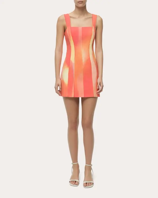 Simkhai Calyx Abstract Paneled Mini Dress