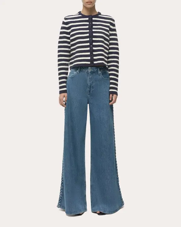 Simkhai Booker Braided Straight-leg Jeans