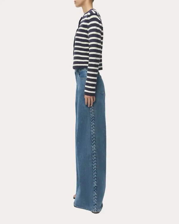 Simkhai Booker Braided Straight-leg Jeans