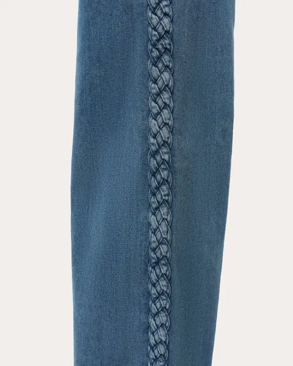 Simkhai Booker Braided Straight-leg Jeans