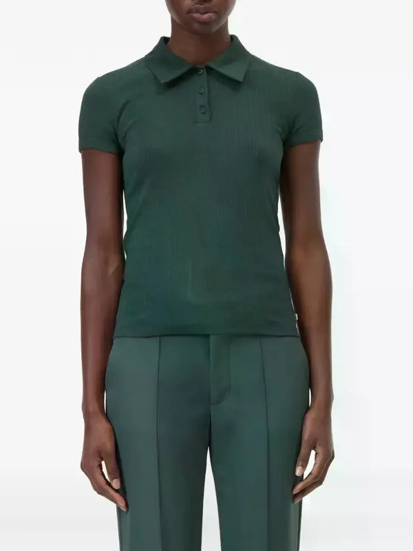 Closed Ribbed Short-sleeve Polo