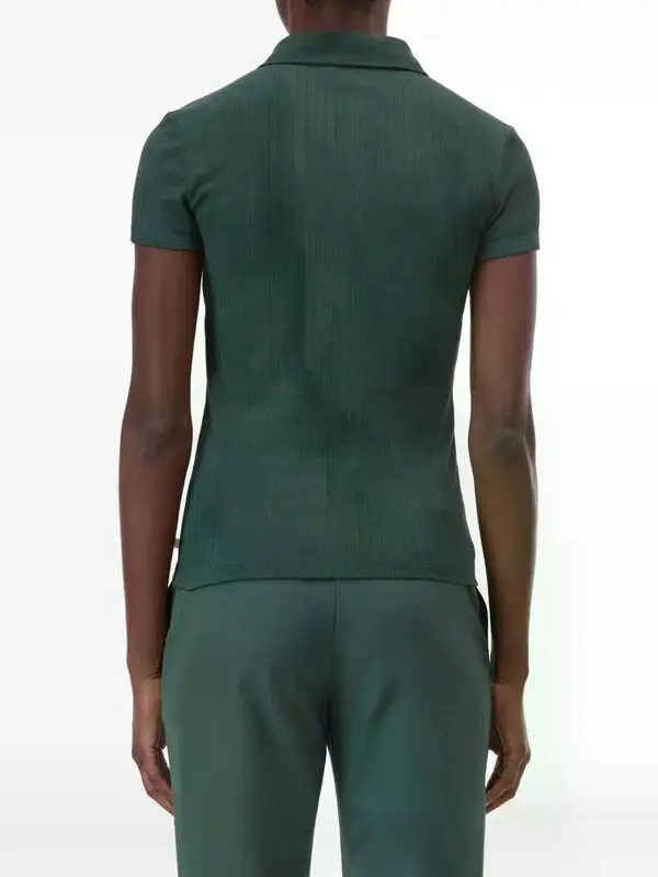 Closed Ribbed Short-sleeve Polo