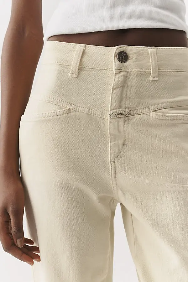 Closed High-rise Slim Straight-leg Jeans - Soft Lemon