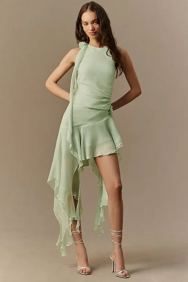 Bardot Ivana High-low Mini Dress - Peppermint