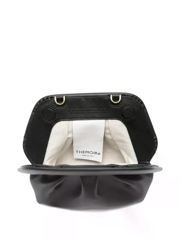 THEMOIRE Small Bios Ruched-top Clutch Bag - Black