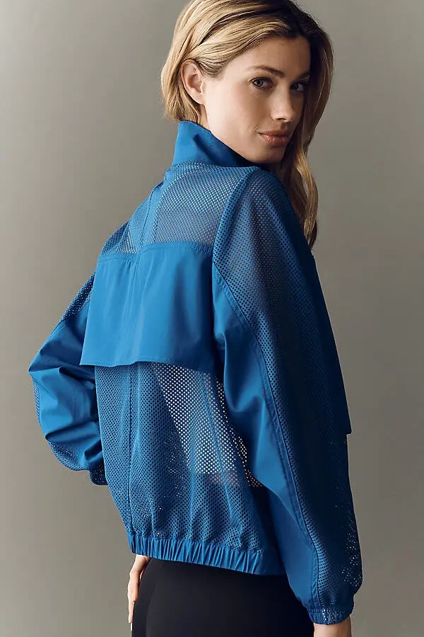 Mitchell & Ness Mlb Long-sleeve Mesh Zip-front Jacket - Dodgers