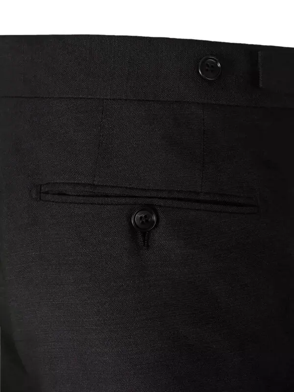 TOM FORD Tailored Silk Trousers - Black