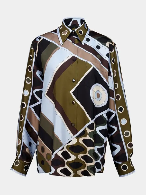 Emilio Pucci Vivara Print Silk Twill Shirt - Multicolour
