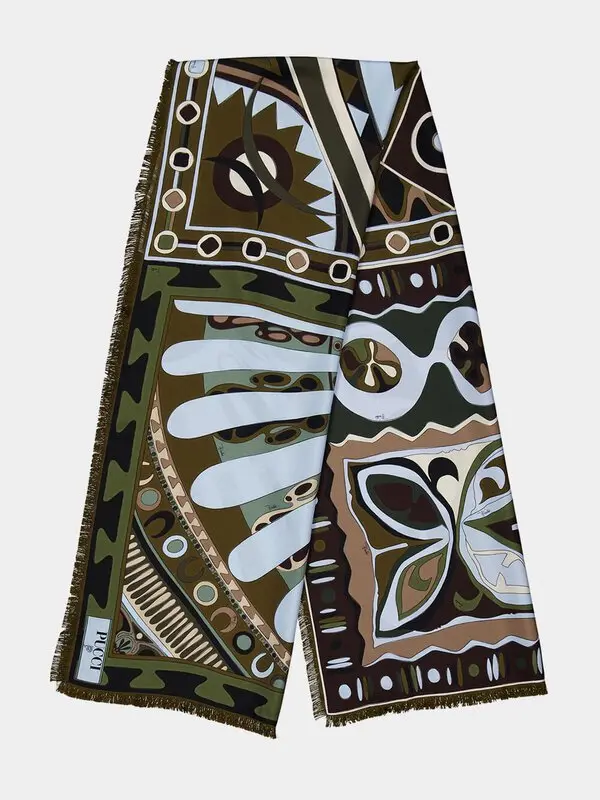 Emilio Pucci Mixed Print Silk Stole - Multicolour
