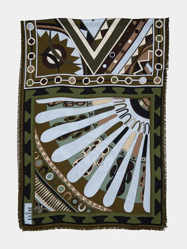 Emilio Pucci Mixed Print Silk Stole - Multicolour