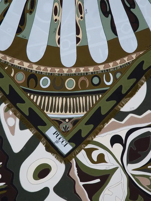 Emilio Pucci Mixed Print Silk Stole - Multicolour