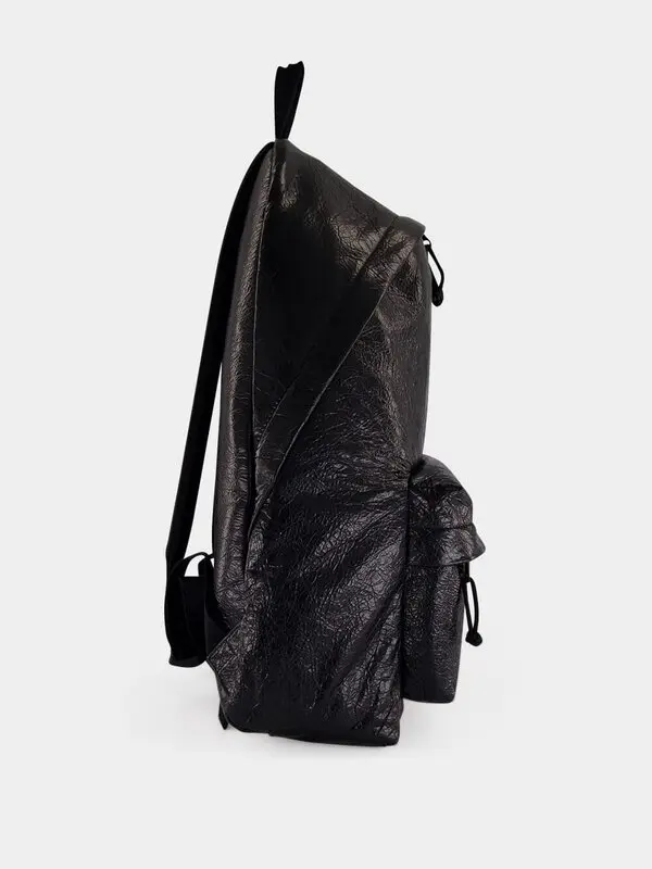 Balenciaga Explorer Leather Backpack - Black
