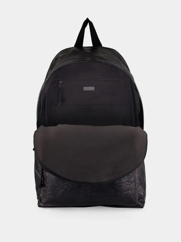 Balenciaga Explorer Leather Backpack - Black