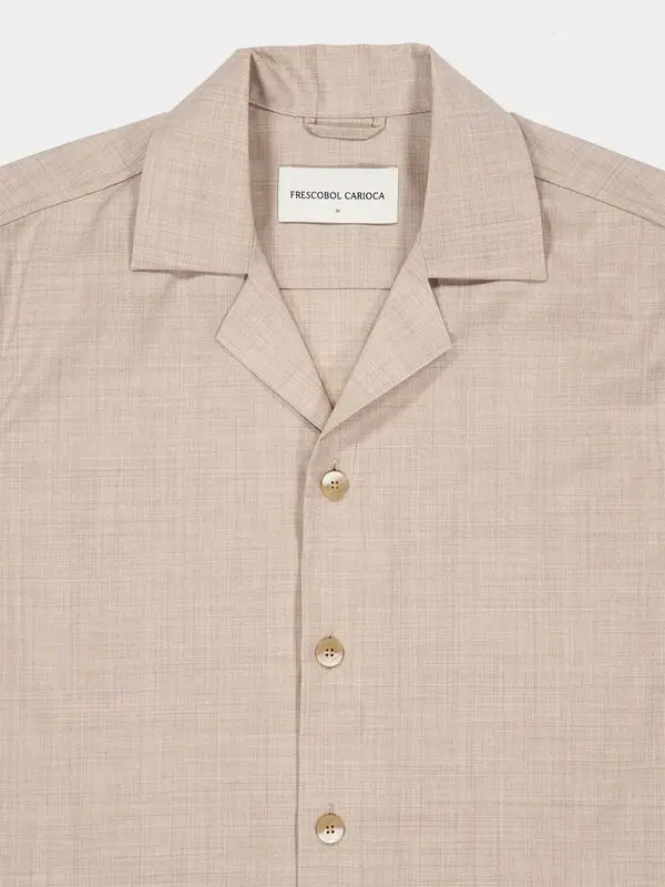 Frescobol Carioca Sand Safra Tropical Wool Shirt