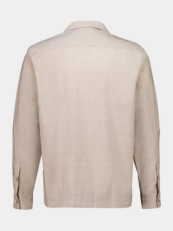 Frescobol Carioca Sand Safra Tropical Wool Shirt