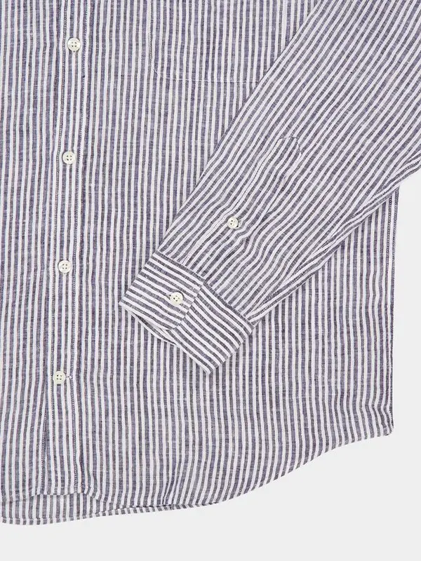 Frescobol Carioca Navy Telles Linen Shirt - Blue