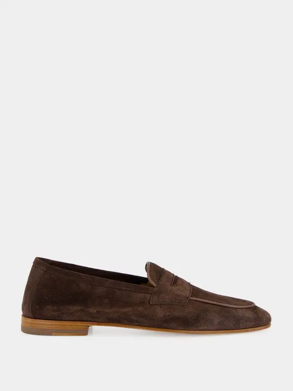 Frescobol Carioca Leme Suede Slippers - Brown