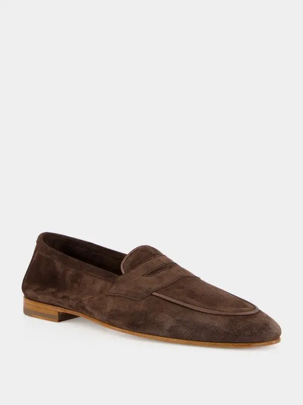Frescobol Carioca Leme Suede Slippers - Brown