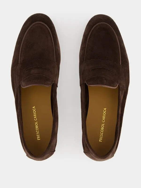 Frescobol Carioca Leme Suede Slippers - Brown