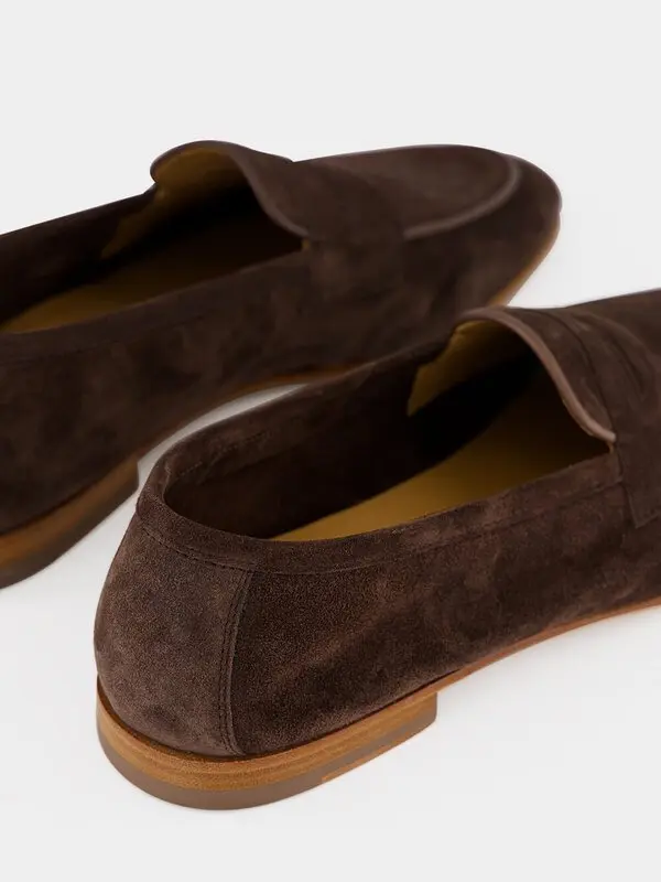 Frescobol Carioca Leme Suede Slippers - Brown