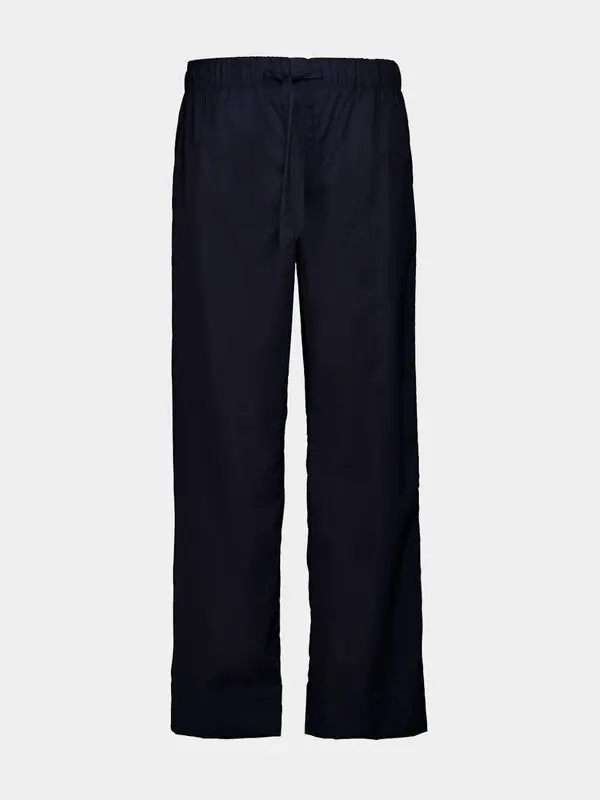 Frescobol Carioca Navy Luan Tropical Wool Trousers - Blue