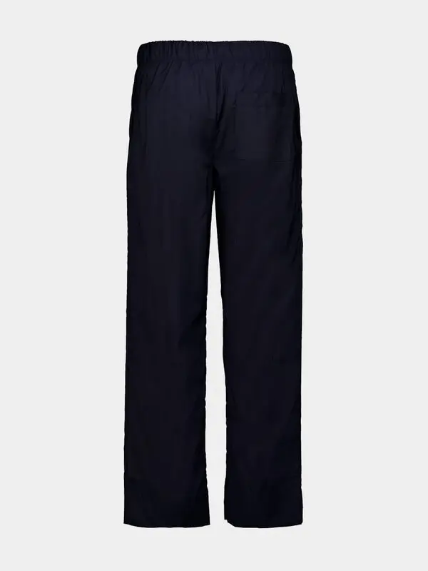 Frescobol Carioca Navy Luan Tropical Wool Trousers - Blue