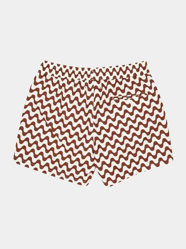 Frescobol Carioca Copacabana Print Swim Shorts - Brown