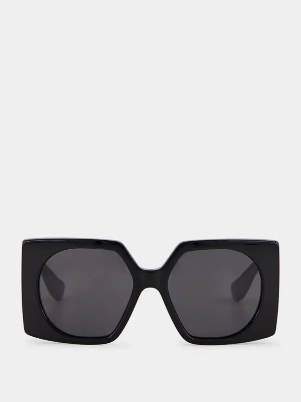 Valentino Garavani Vain Bold Sunglasses In Recycled Acetate - Black