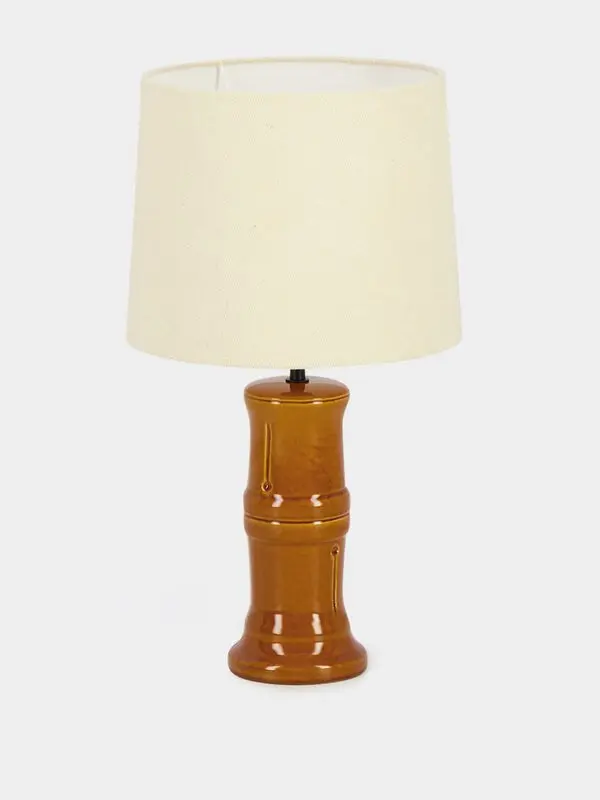 HOUSE OF CAPRICORN Bambu Ceramic Lamp Base - Yellow