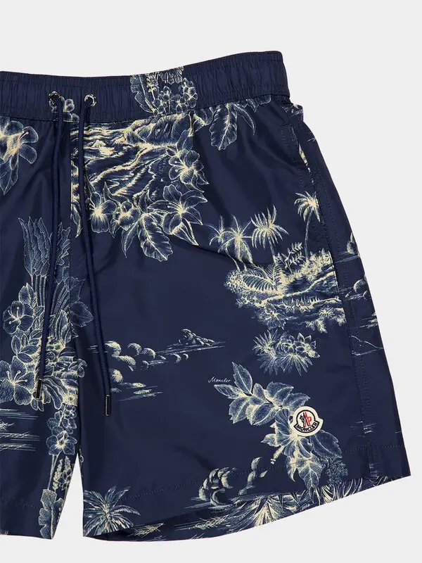 Moncler Floral Print Swim Shorts