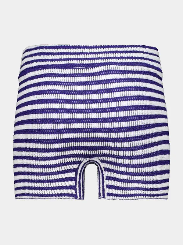Bond Eye Crinkle Dom Mini Shorts - Blue