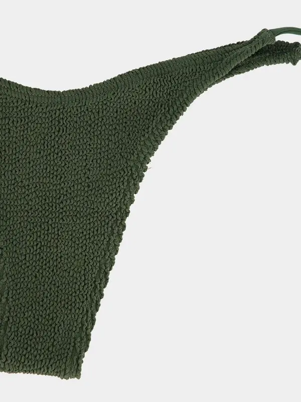 Bond Eye Crinkle Tie-side Bikini Brief - Green