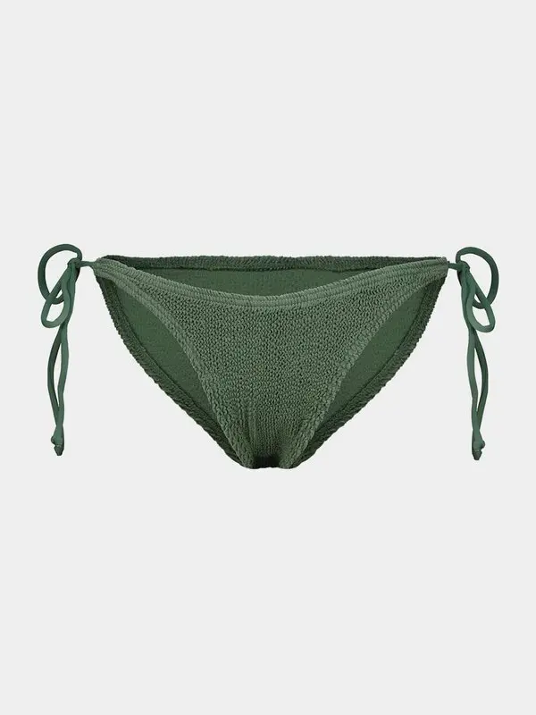 Bond Eye Crinkle Tie-side Bikini Brief - Green